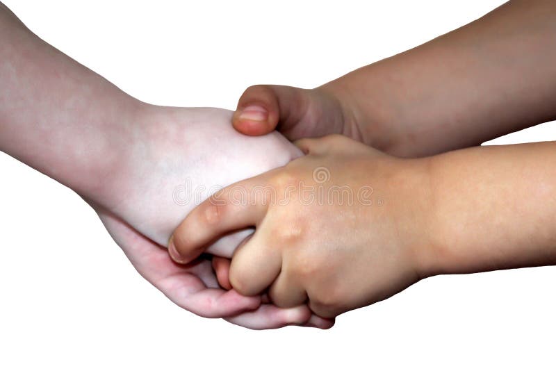 Children`s Hands, Handshake Isolated Stock Photo - Image of dark, male ...