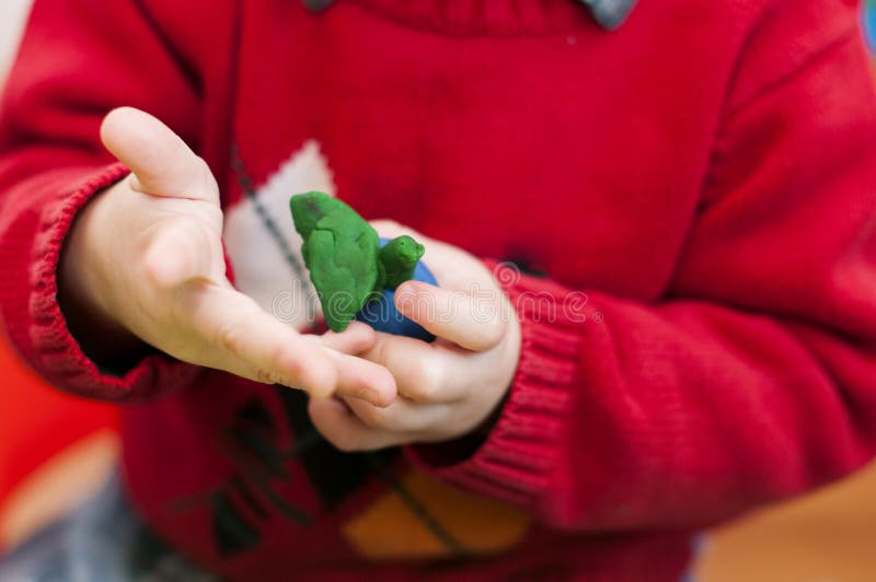 Children`s Hands Mold from Clay Stock Photo - Image of kindergarten ...