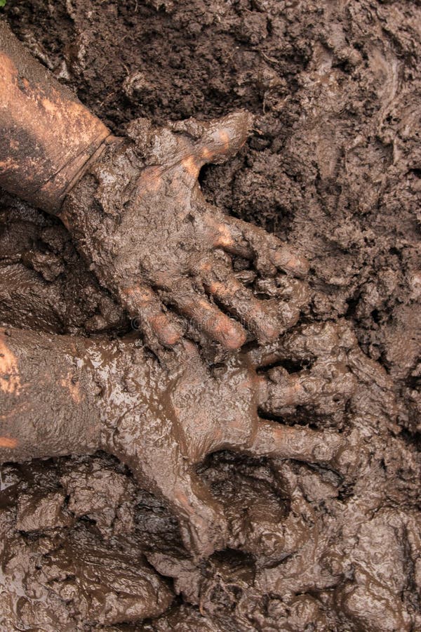 Children`s Hands in the Mud Stock Photo - Image of hands, children ...