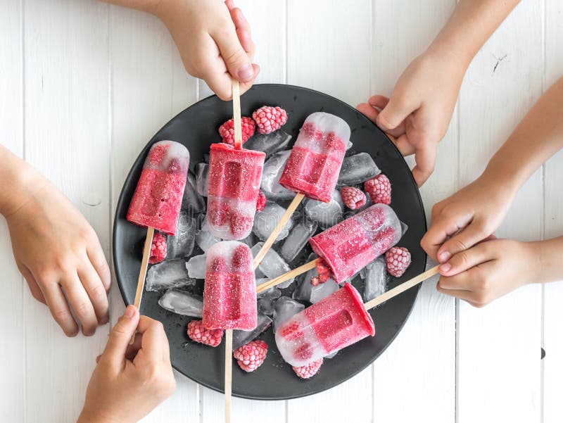 Children`s Hands Take the Ice Cream Stock Photo - Image of fresh, diet ...