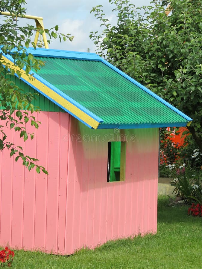 Children s house stock image. Image of tree, green, architecture - 25890193