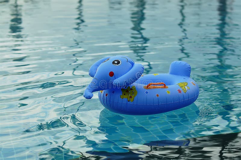 Children`s Inflatable Toy in the Pool Stock Photo - Image of moln ...
