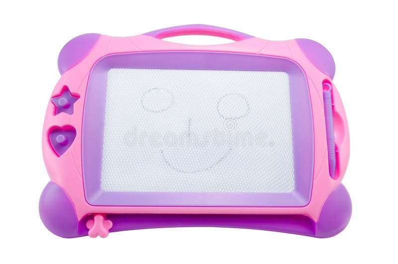Children S Magnetic Tablet for Drawing Stock Image - Image of notebook ...