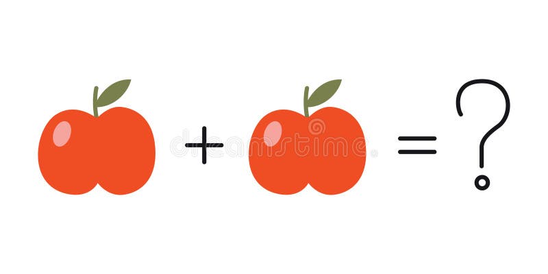 Children S Math Example for Kindergarten and Elementary School, Apple ...