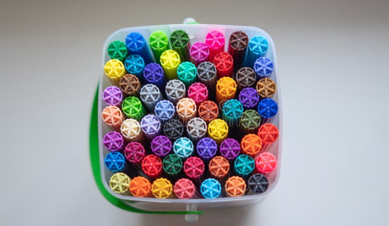 Children S Multi-colored Felt-tip Pens for Drawing in a Package on a ...