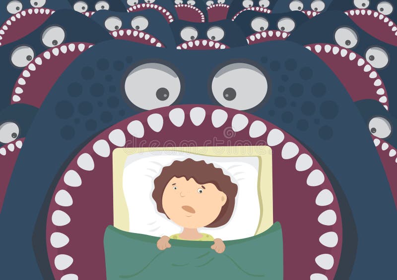 Children s night terrors. stock illustration. Illustration of imaginary ...