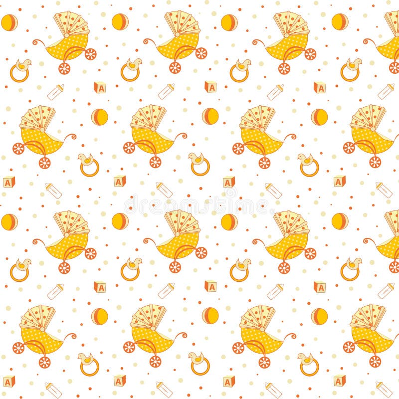 Children`s pattern yellow stock illustration. Illustration of ...