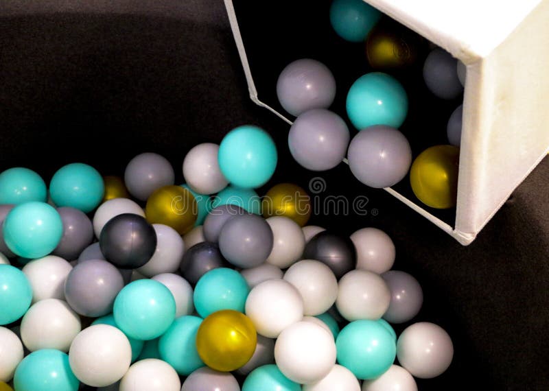 Children`s Plastic Balls for Dry Pool and Fun Game Stock Photo - Image ...