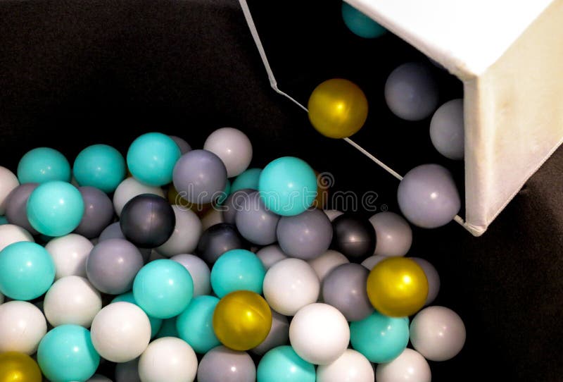 Children`s Plastic Balls for Dry Pool and Fun Game Stock Photo - Image ...