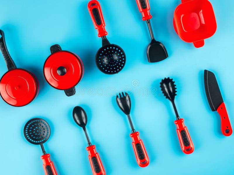 Children S Play Set for the Kitchen and Playing Chef a Set of Different ...