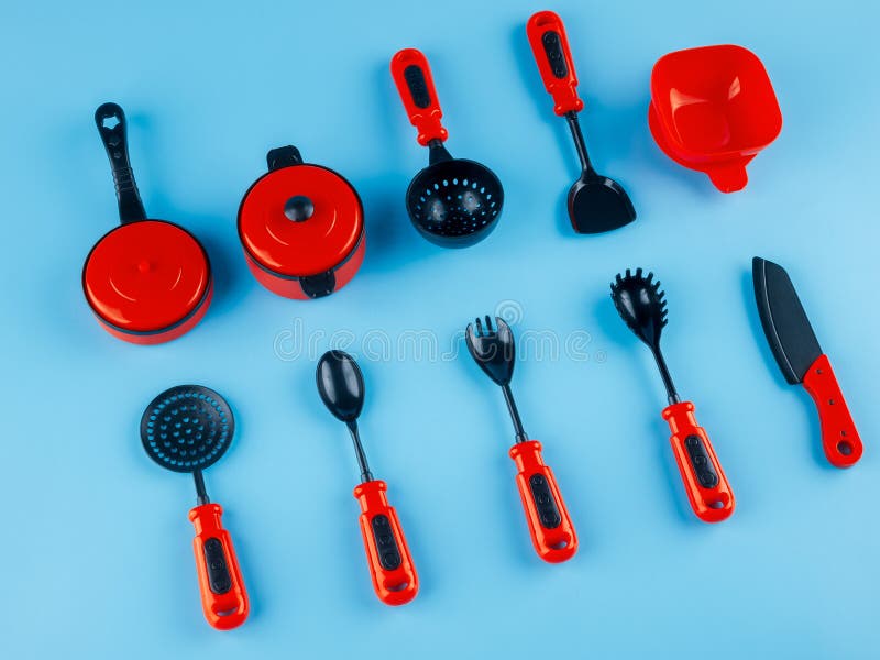 Children S Play Set for the Kitchen and Playing Chef a Set of Different ...