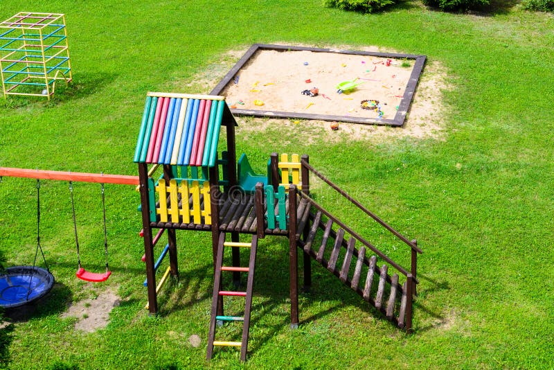 Children`s Playground in the City Park Stock Image - Image of ...