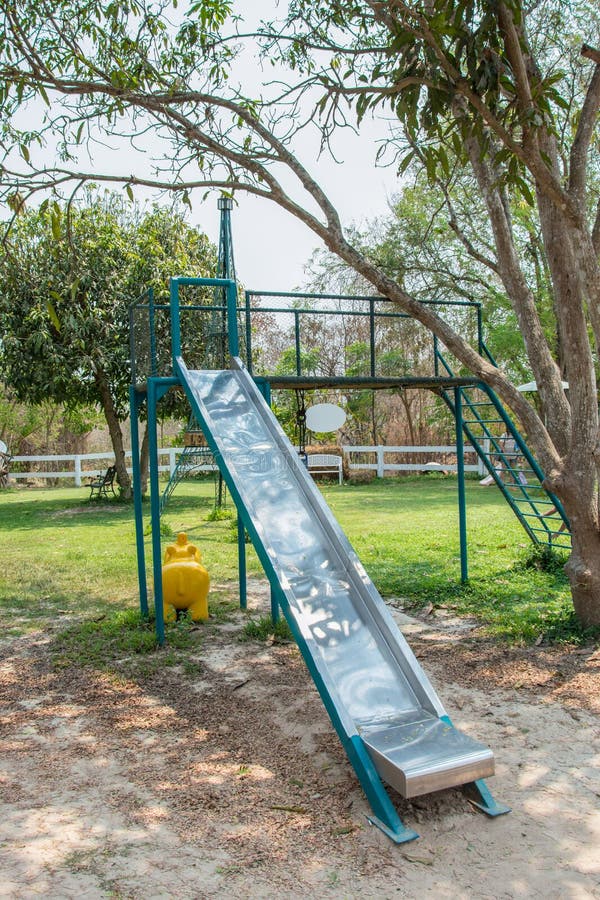Children`s Playground on the Open Air Stock Image - Image of ...