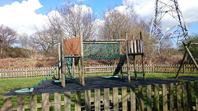 Simple Playground in Home Garden Stock Image - Image of climber ...