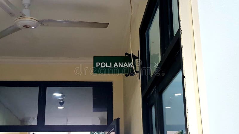 Children S Poly Sign Board, Green with White Writing Stock Image ...