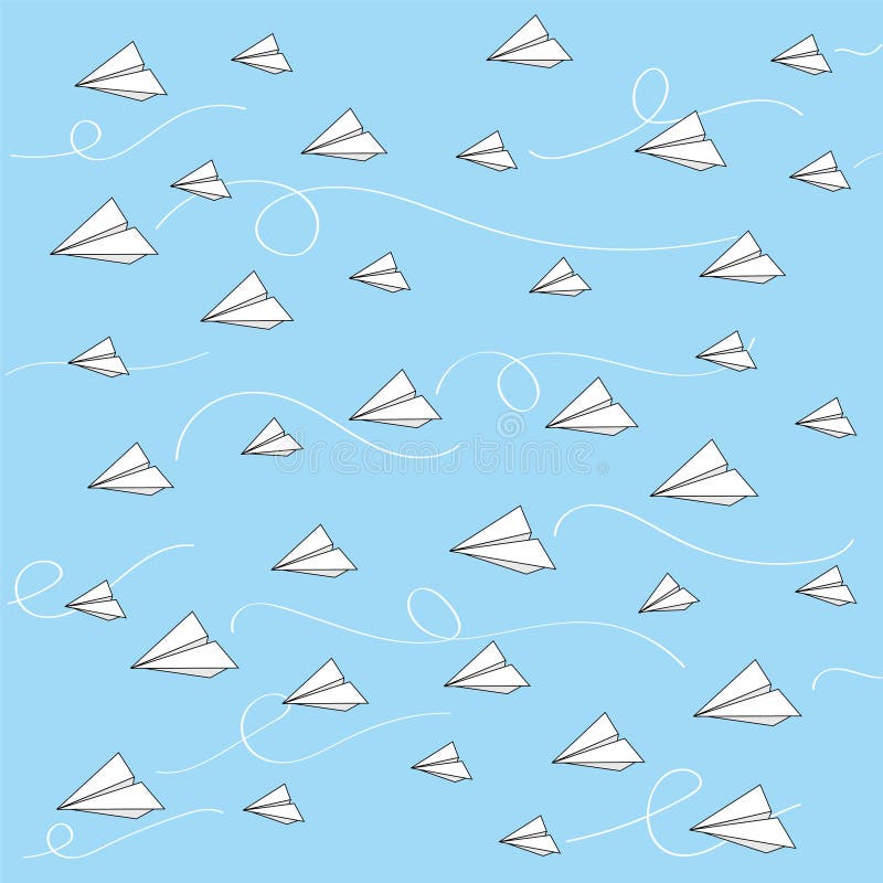Flying Paper Airplanes Stock Illustrations – 698 Flying Paper Airplanes ...