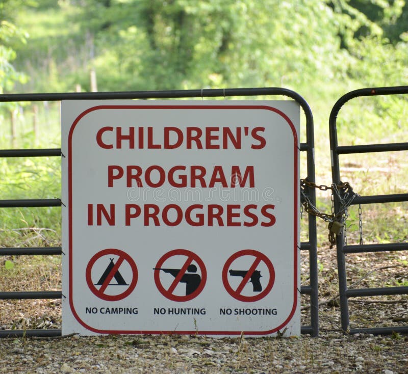 Children`s Program Sign stock photo. Image of program - 117662034