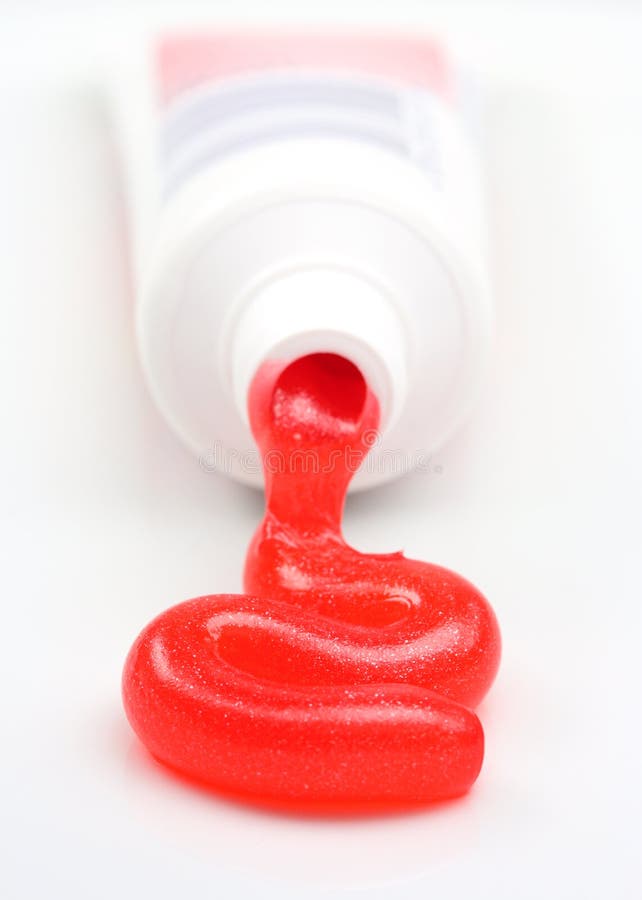 Children s red toothpaste stock photo. Image of hygienic - 6112124