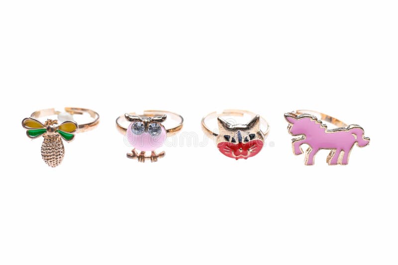 Children S Rings with Different Animals Stock Image - Image of unicorn ...