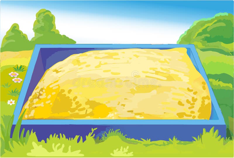 Children`s Sandbox, Vector Flat Design Illustration Stock Vector ...