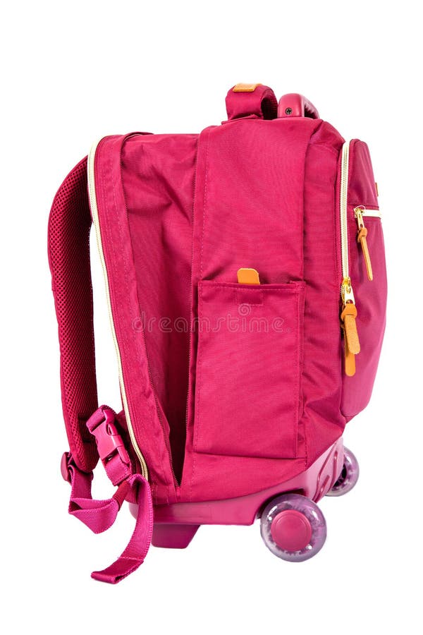 Children S School Trolley Bag Red Color Stock Image - Image of shirt ...