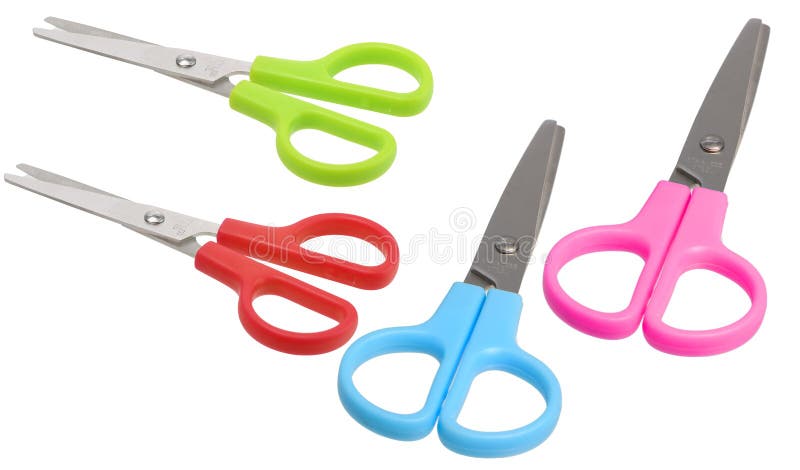 Children S Scissors on an Isolated Background. Different Colors of ...