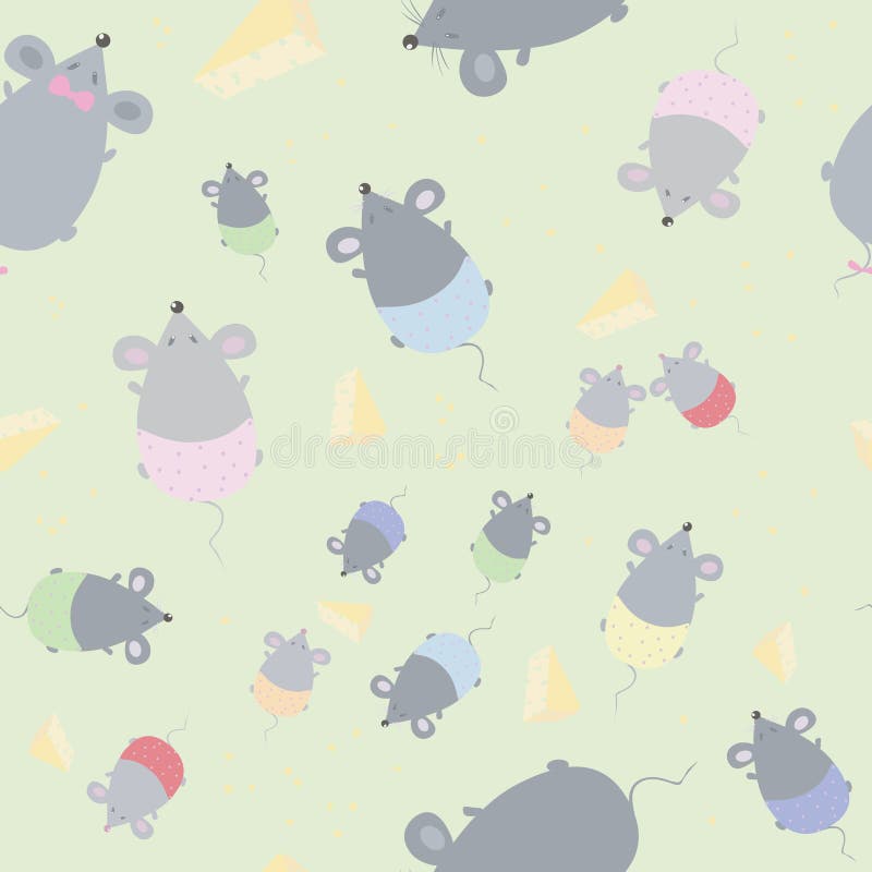 Children S Seamless Texture with Mice Stock Vector - Illustration of ...
