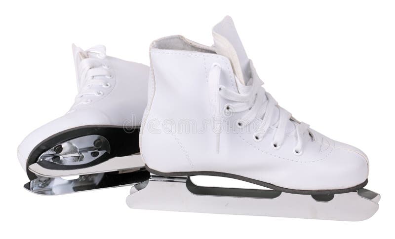 Pair of White Figure Skates Stock Photo - Image of close, hobby: 3436140