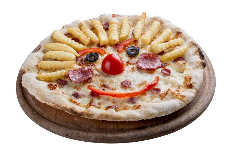 Children`s Smiling Pizza. Meals for Children Stock Photo - Image of ...