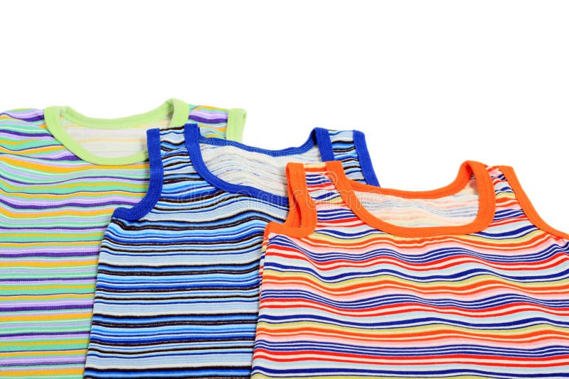 Children S Striped Tank Tops Stock Photo - Image of clothing, colourful ...
