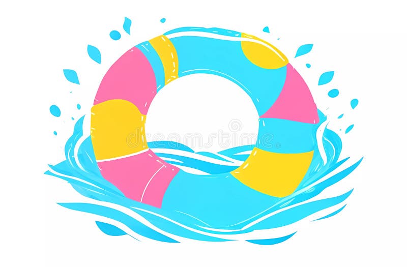 Children s swimming circle stock illustration. Illustration of ...