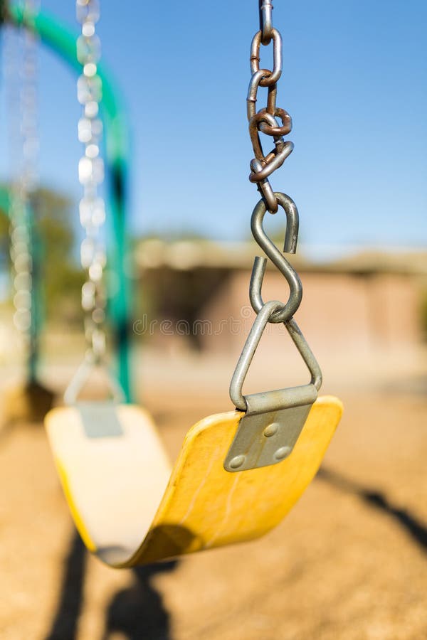 Children`s Swing Closeup stock photo. Image of playpark - 85053416