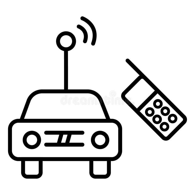 Children`s Toy Car. Game Car and Remote Controller Stock Illustration ...