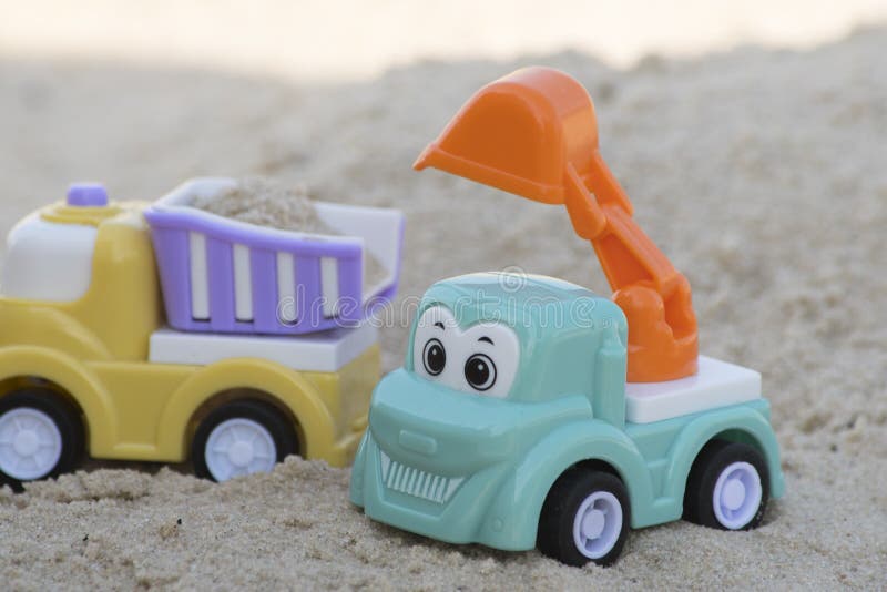 Children S Toy Car on Stones and Sand Stock Image - Image of summer ...