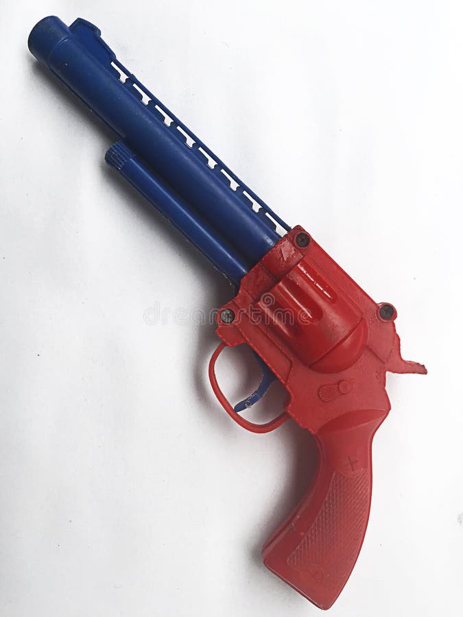 Children S Toy Gun on White Background Stock Image - Image of bumper ...