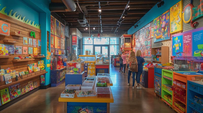 Children S Toy Store with Colorful Displays Stock Image - Image of game ...
