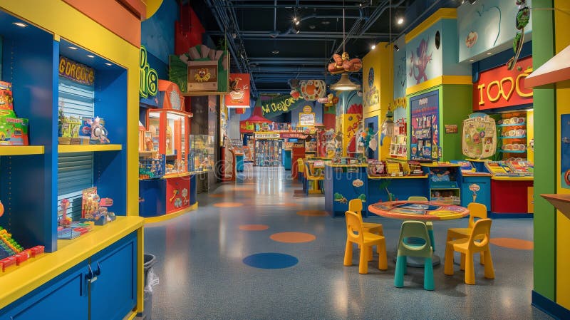 Children S Toy Store with Colorful Displays Stock Image - Image of game ...