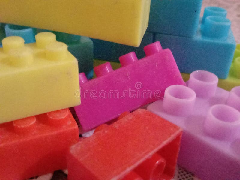 Children S Toys with Colorful Lego Boxes Stock Photo - Image of finger ...
