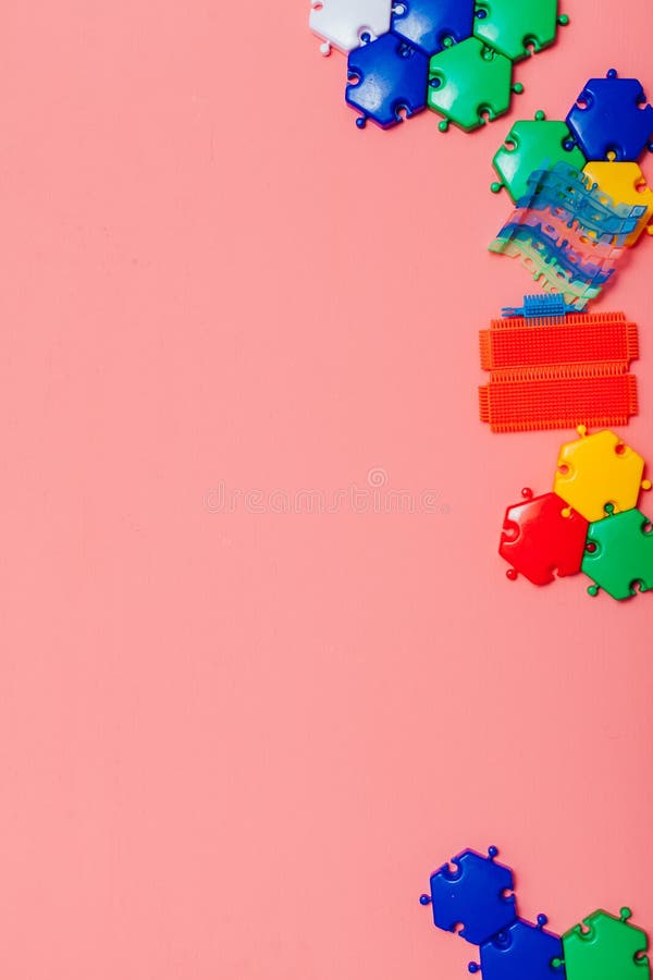 Children`s Toys Designer for Child Development in the Background Stock ...