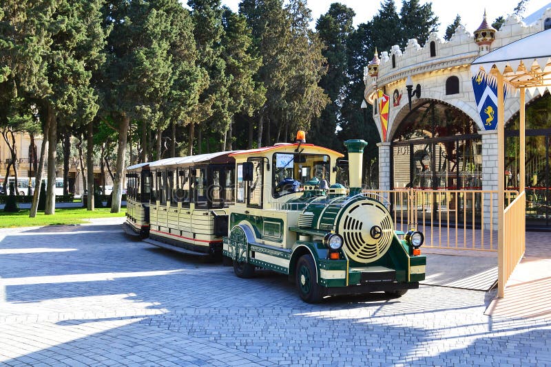 Childrens train stock image. Image of square, coastal - 40689305