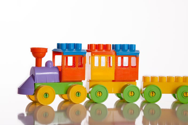 Plastic toy train stock image. Image of plaything, transport - 71733373