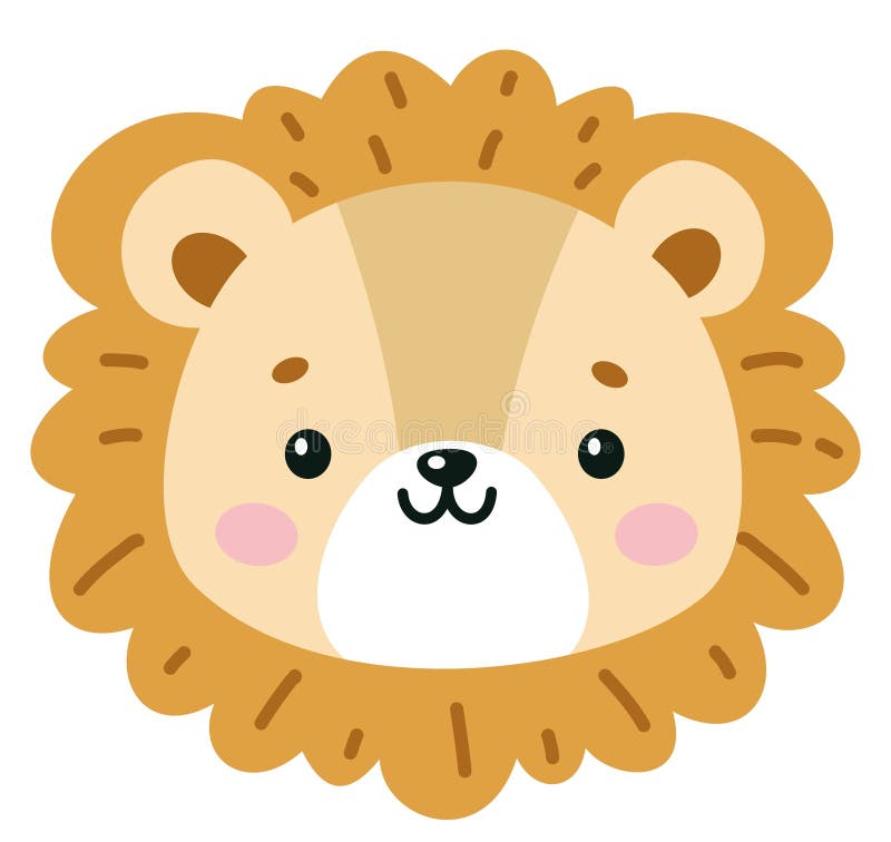 Children S Vector Print for Clothes. Cute Lion Cub Stock Illustration ...