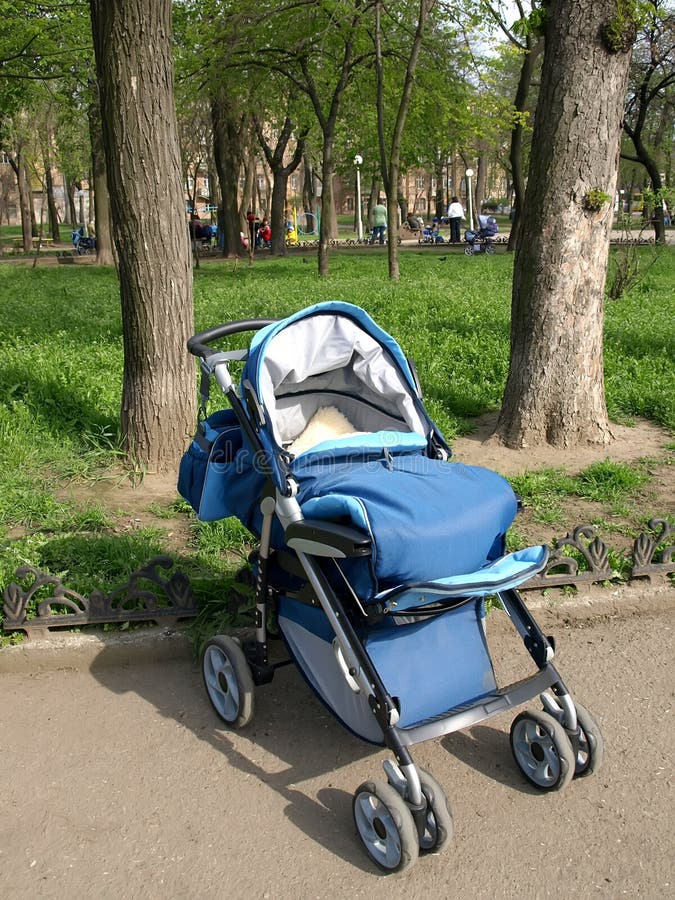 Children S Walking Carriage. Stock Image - Image of cute, pushchair ...