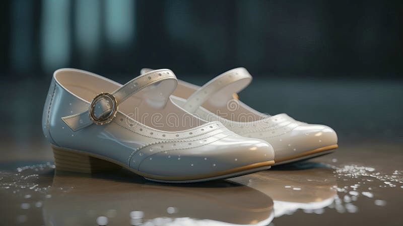 Children S White Shoes Close-up. Al Generated Illustration Stock ...