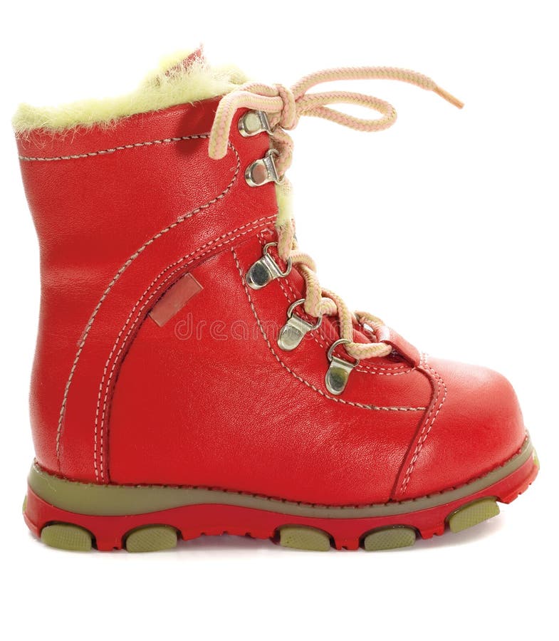 Children s winter shoes stock image. Image of isolation - 8999607