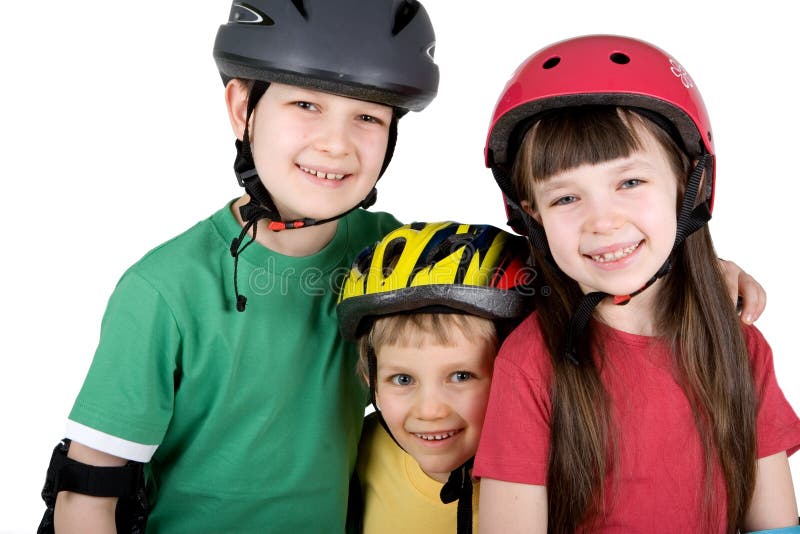 Children in Safety Gear stock image. Image of expressive - 2191511