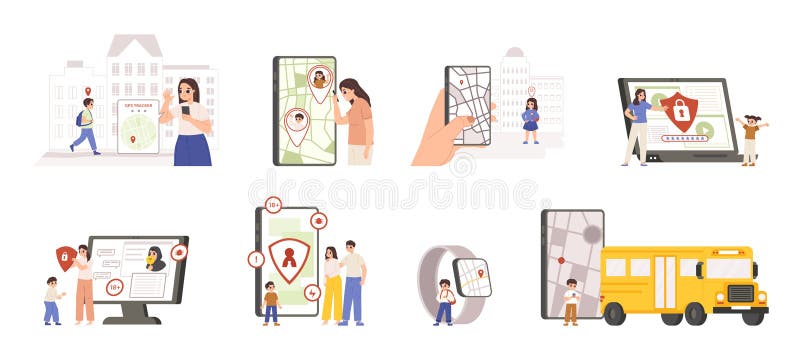 Children Safety Security, Gps Tracker with Geolocation and Smartwatch ...