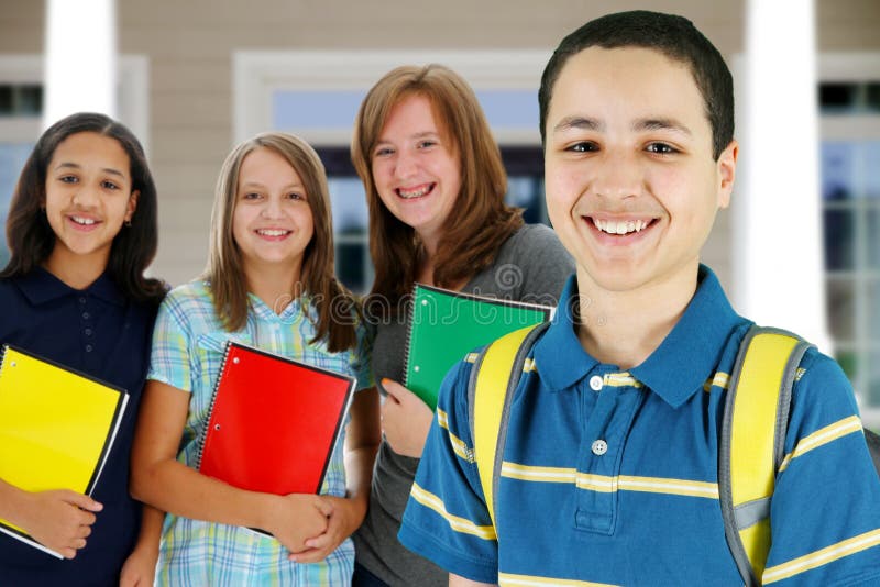 Children at School stock image. Image of high, girl, friendship - 23920851