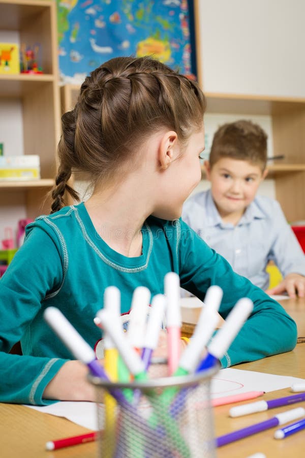 Children at school stock image. Image of paper, education - 50973501