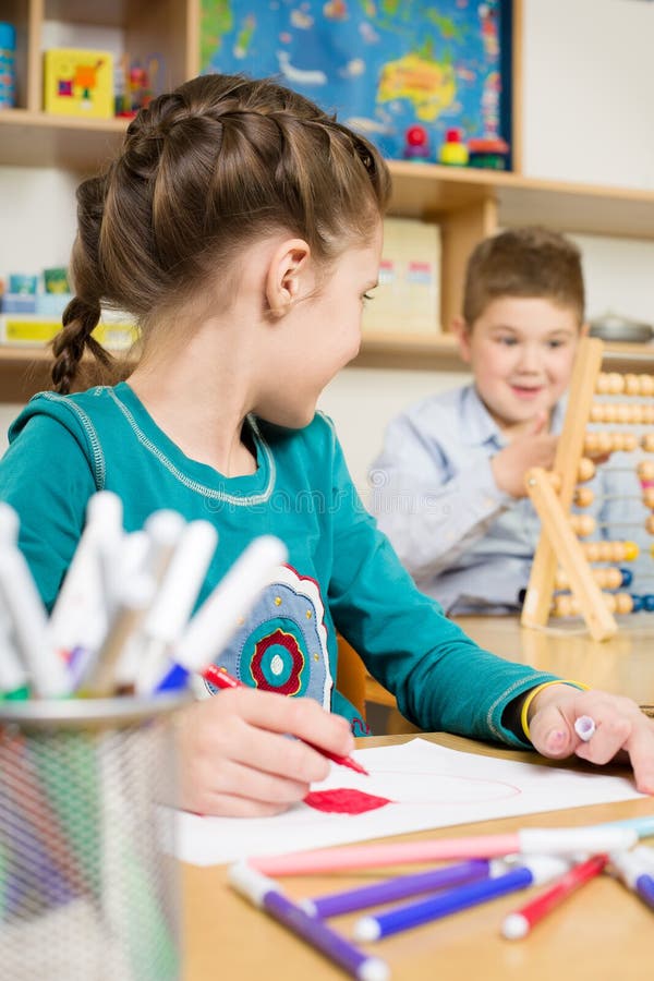 Children at school stock image. Image of sitting, child - 50979177